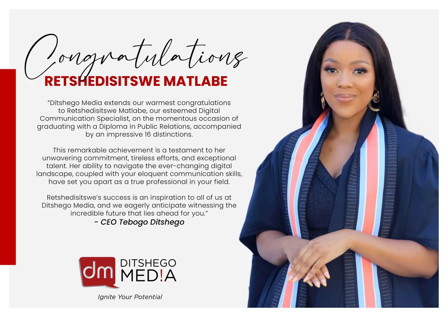 5 July 2023 – Ditshego Media congratulates our esteemed Digital ...